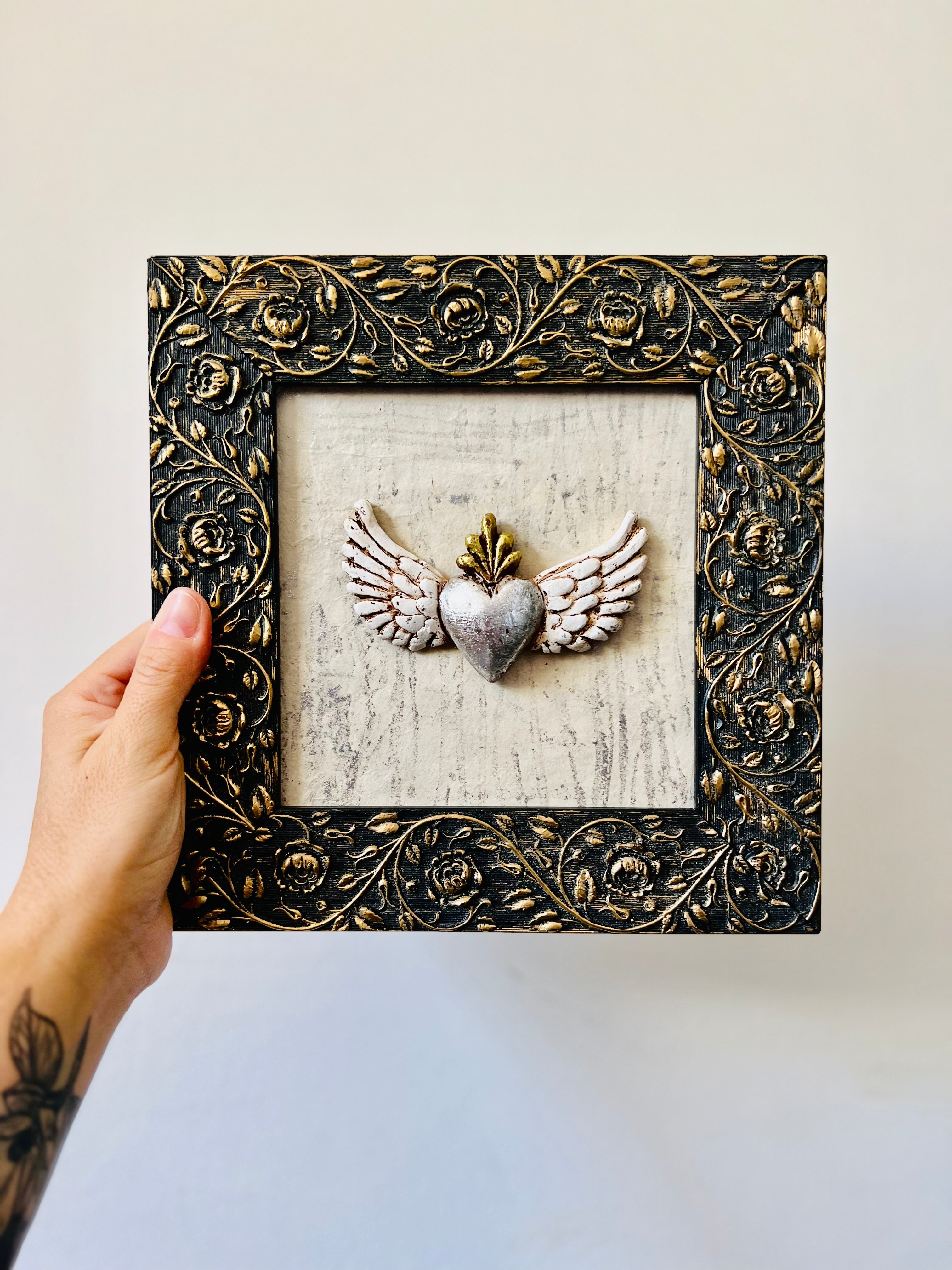 Cuadrito Corazón & Greca – MariaCuadros