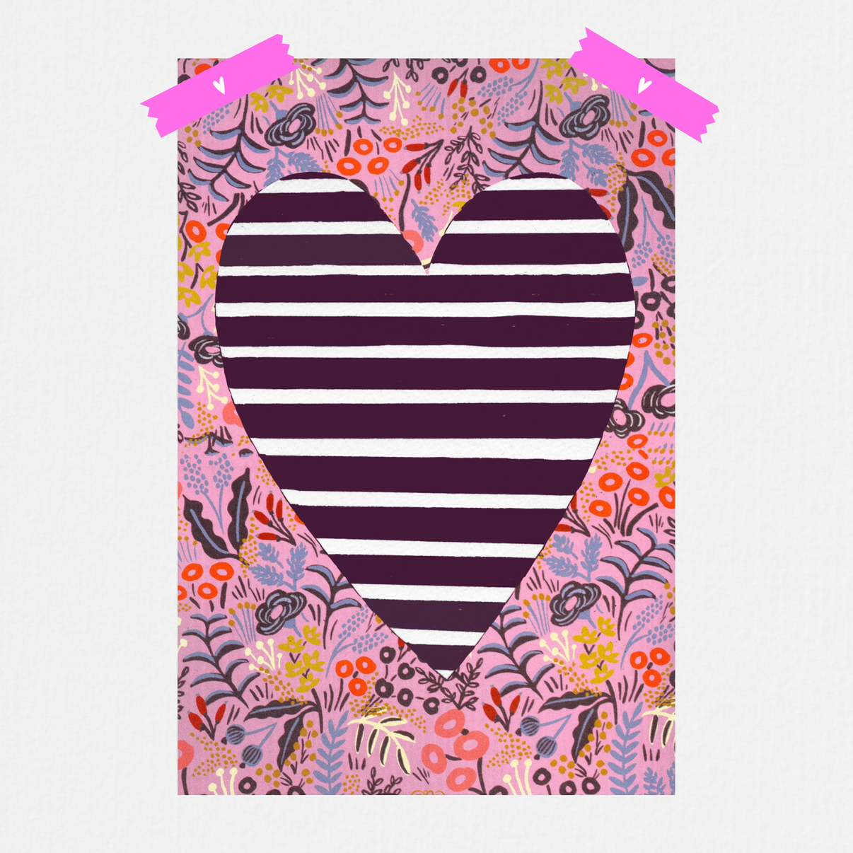 Lámina Corazón Art Rosa – MariaCuadros